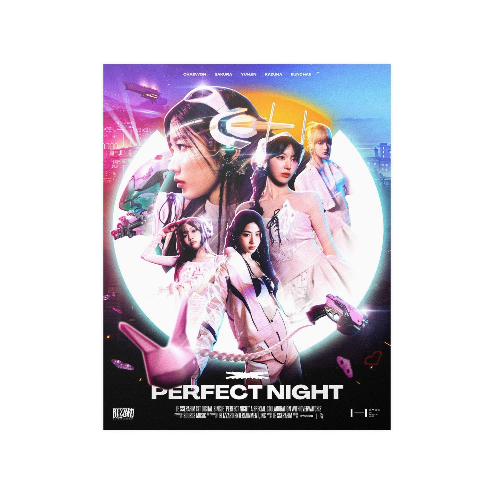 Le Sserafim Perfect Night Overwatch Movie Style Aesthetic Kpop Idol ...