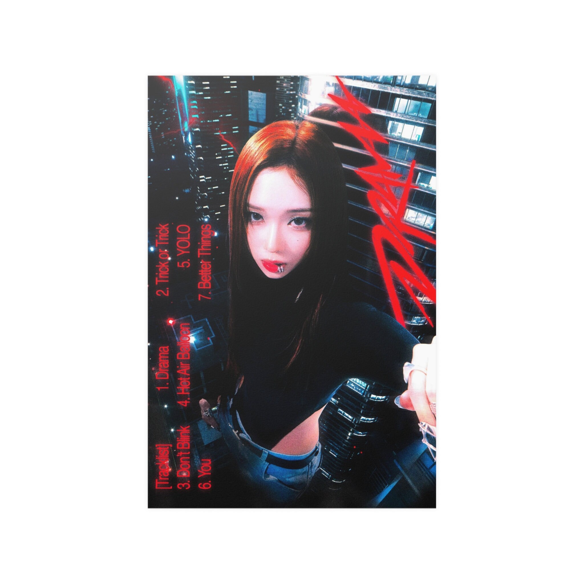 Winter Aespa Drama Tracklist Aesthetic Kpop Idol Satin Poster Digital ...