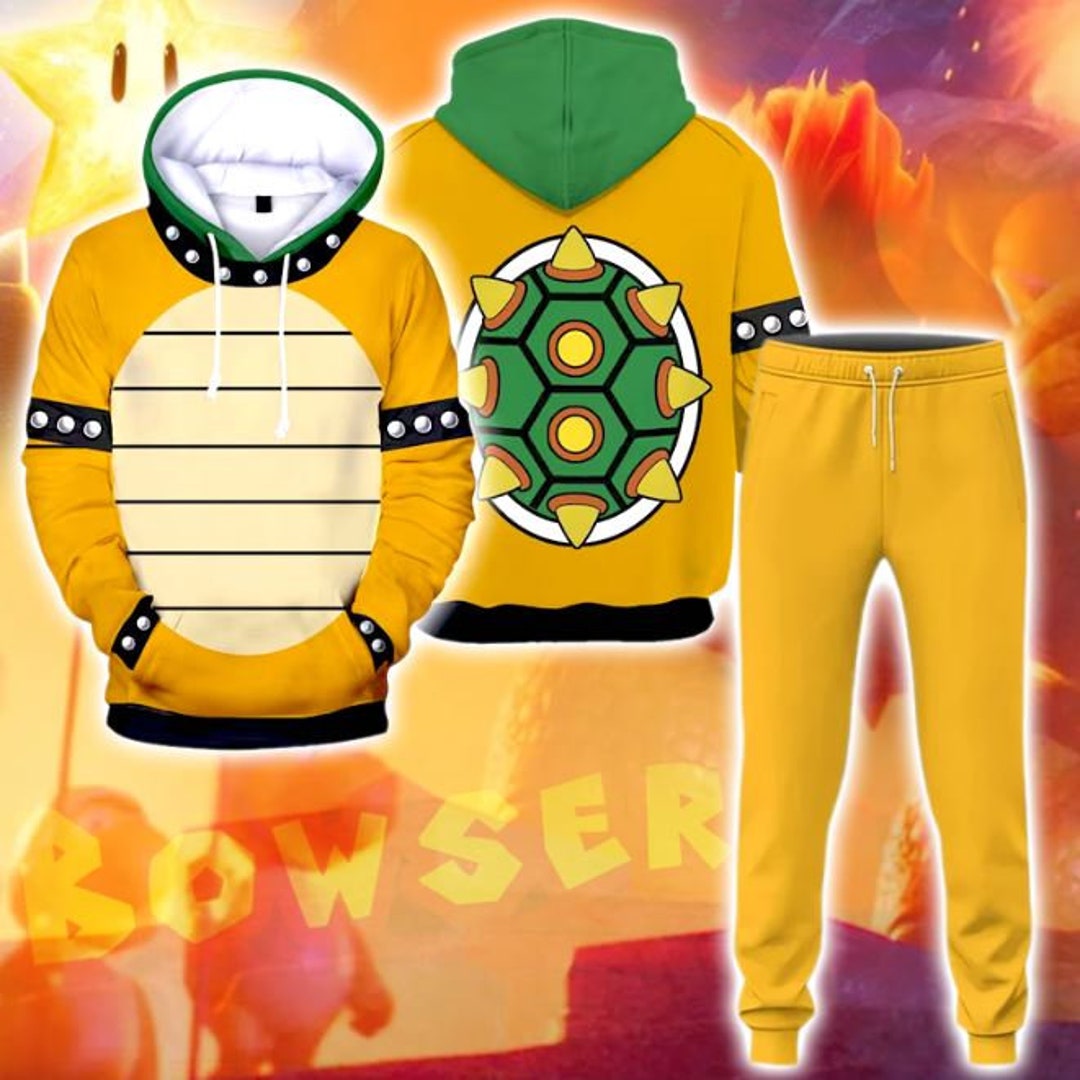 Mario Bowser 3D Hoodie Bowser Costume Shirt Super Mario - Etsy