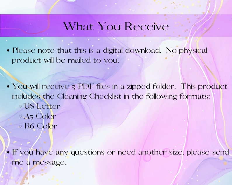 Customizable Cleaning Checklist INSTANT DOWNLOAD - Etsy