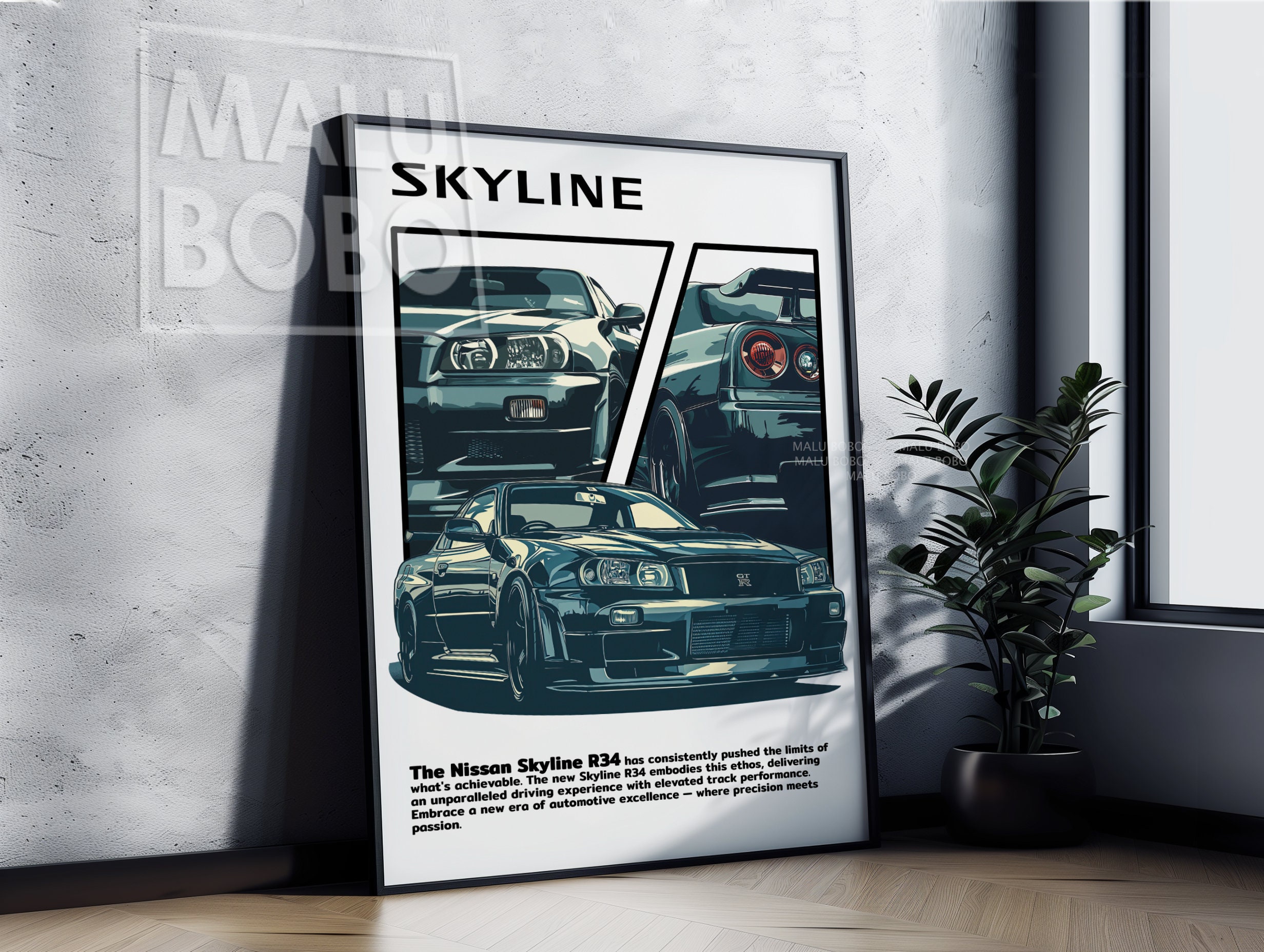 Nissan Skyline R34 Poster - Etsy