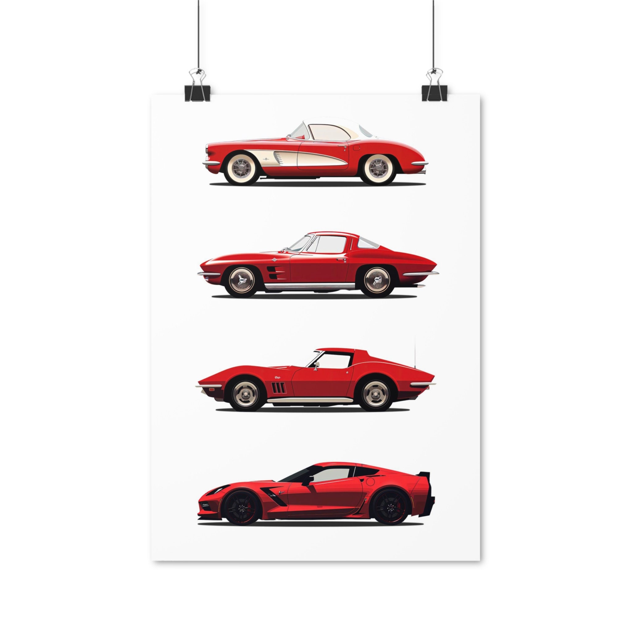 Chevrolet Corvette Evolution Poster - Etsy