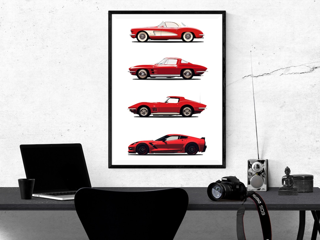 Chevrolet Corvette Evolution Poster - Etsy