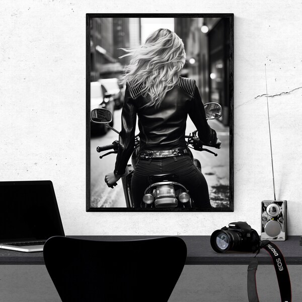 Motorcycle Poster - Etsy