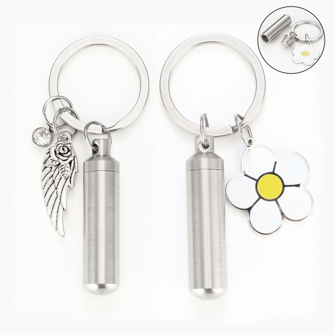 Pet Ash Keychain Pets Hair Can Cat Dog Ash Necklace Pendant Engraved ...