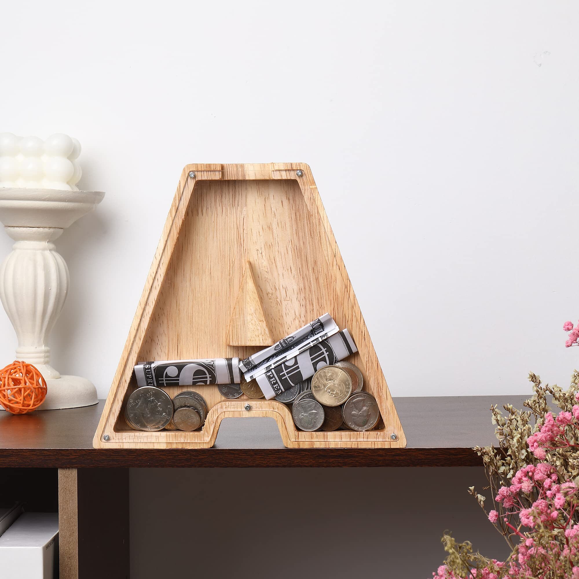 26 Letters Personalized Coin Bank Kids Letter Bank Laser Custom Name ...