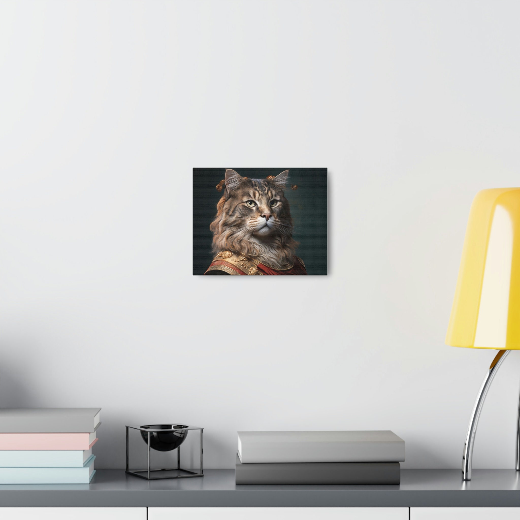 Maine Coon Roman Emperor Cat Bathroom Art Canvas Cat Print - Etsy