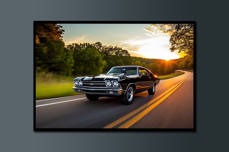 Póster del Chevrolet Chevelle SS 396 de 1969 - Arte clásico de Chevy ...