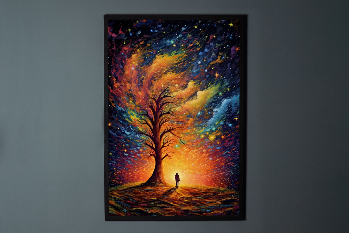 Trippy Night Trippy Poster Trippy Wall Art Trippy Print Psychedelic ...