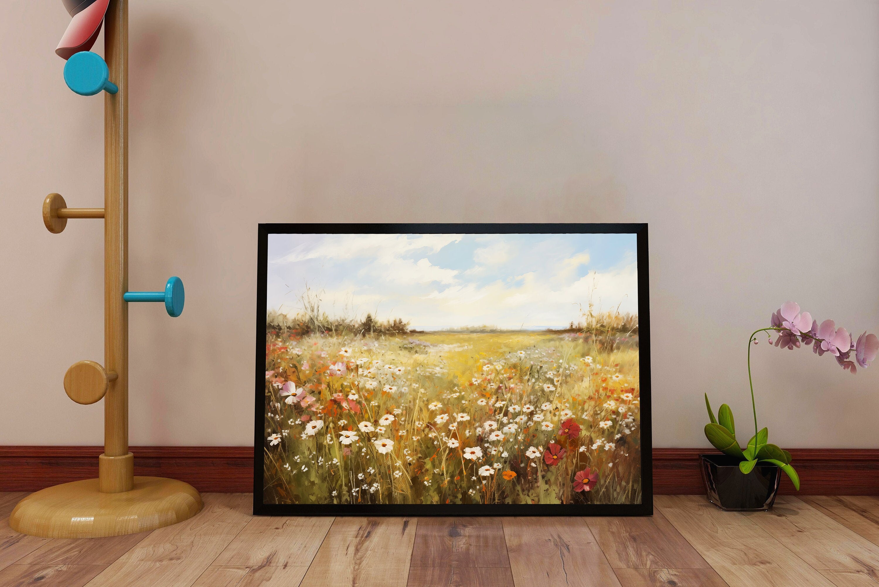 Field of Wildflowers Poster Flowers Poster Print Wildflowers Wall Art ...