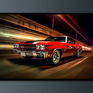 1970 Chevy Chevelle SS 454 Poster - Classic Muscle Car Wall Art ...
