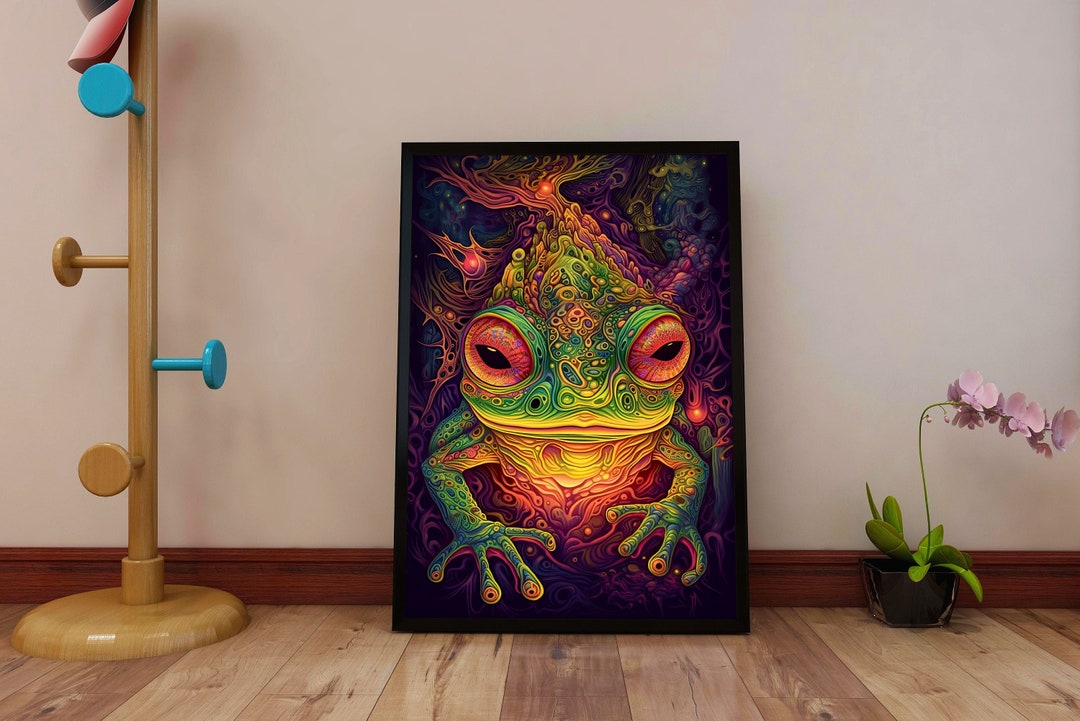 Psychedelic Bufo Alvarius Toad Poster - Trippy DMT Visionary Art ...