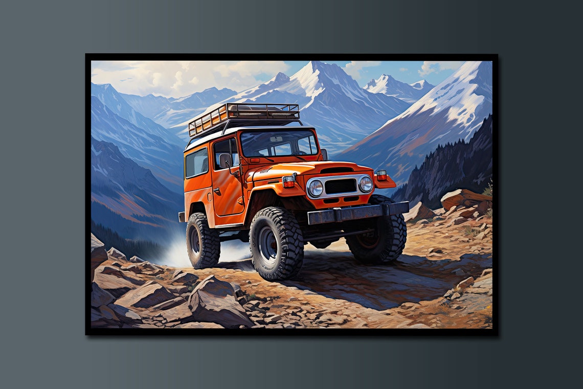 1977 Toyota Land Cruiser FJ40 Toyota Land Cruiser Poster Toyota Land ...