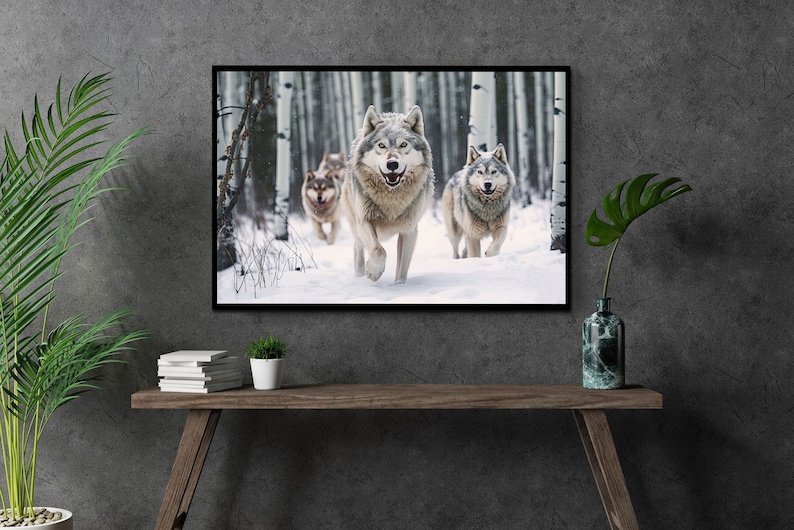 Wolf Pack Wolf Poster Wolf Wall Art Animal Art Wolf Print Art Animal ...