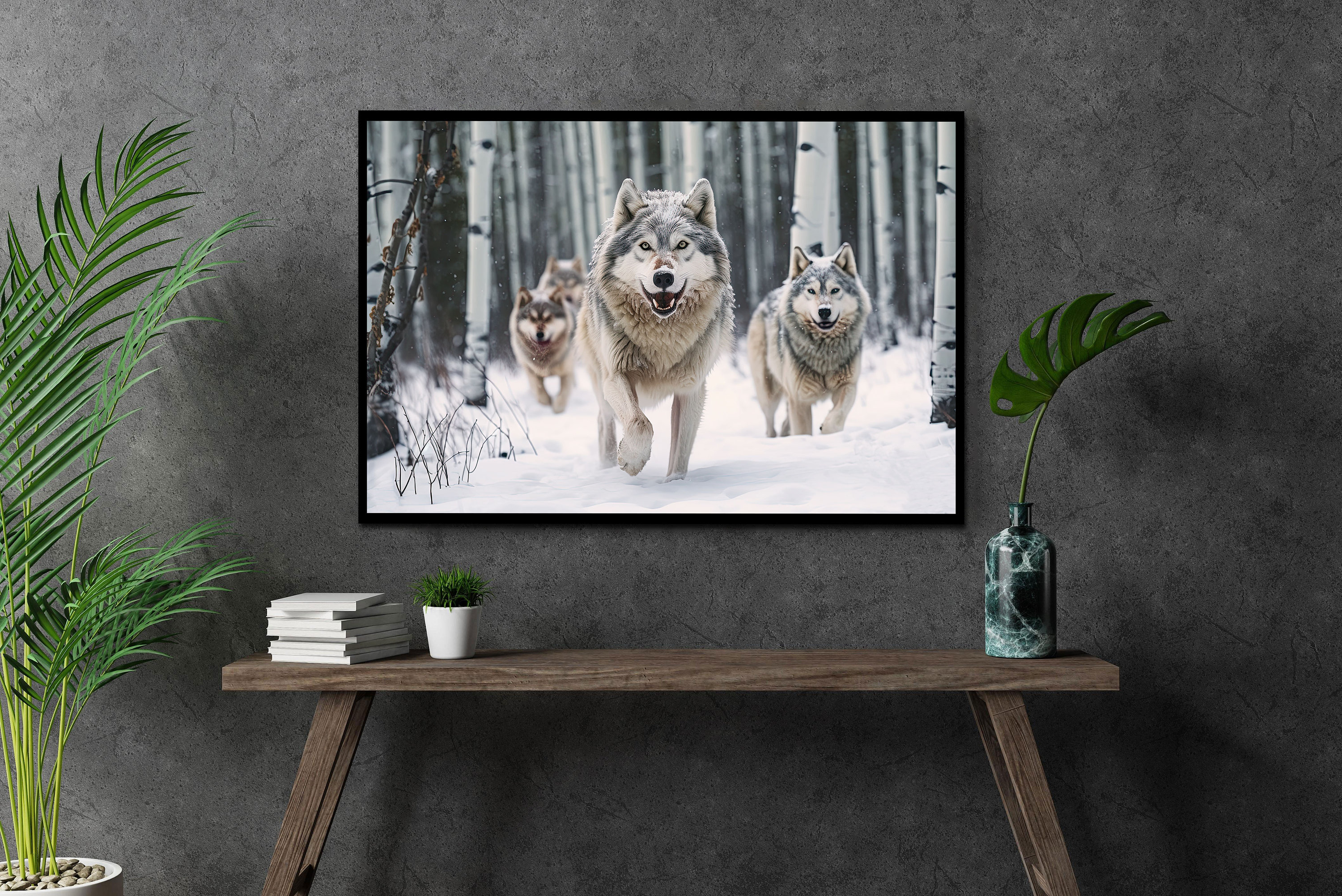 Wolf Pack Wolf Poster Wolf Wall Art Animal Art Wolf Print Art Animal ...