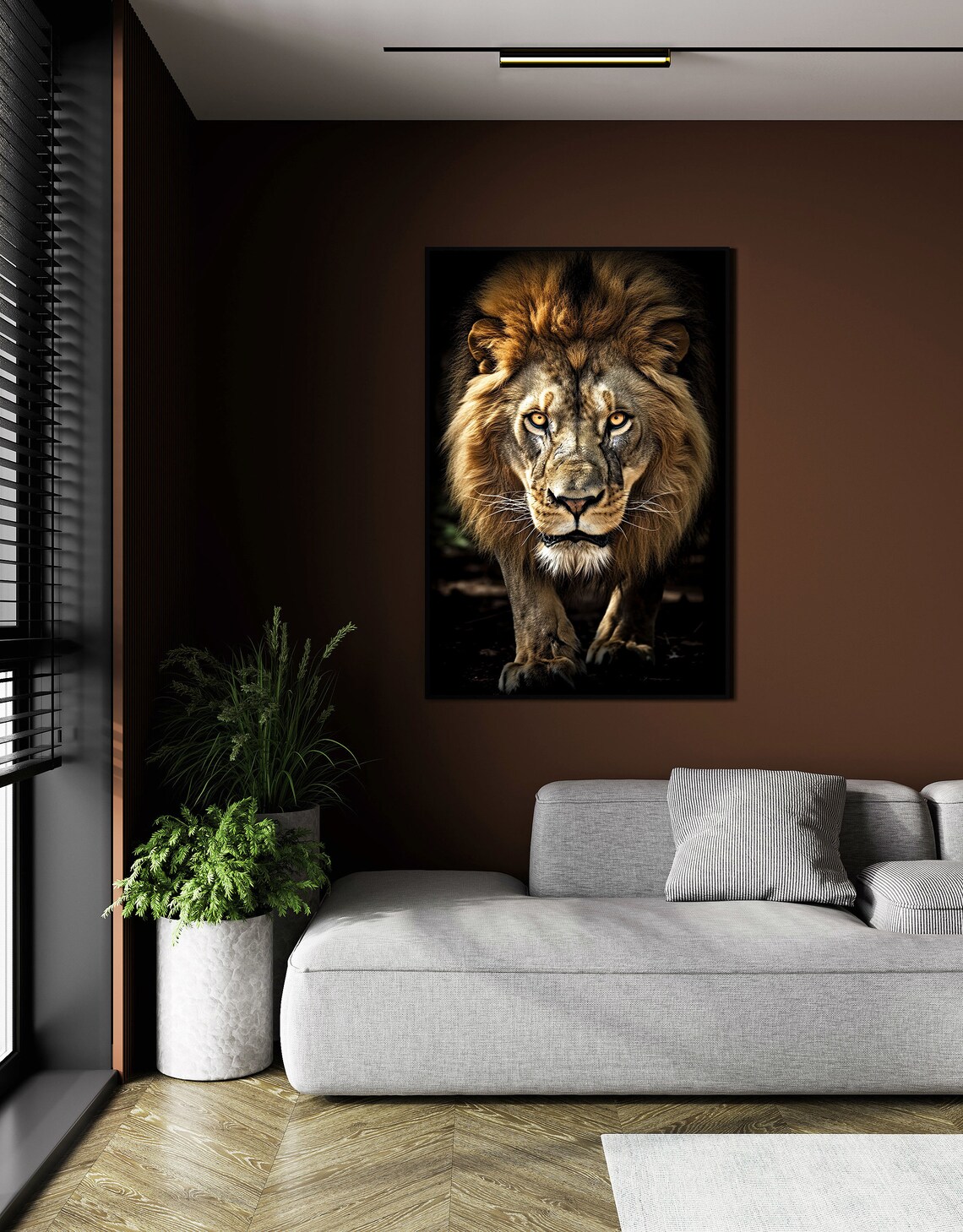 Lion Lion Poster Lion Wall Art Animal Art Lion Print - Etsy