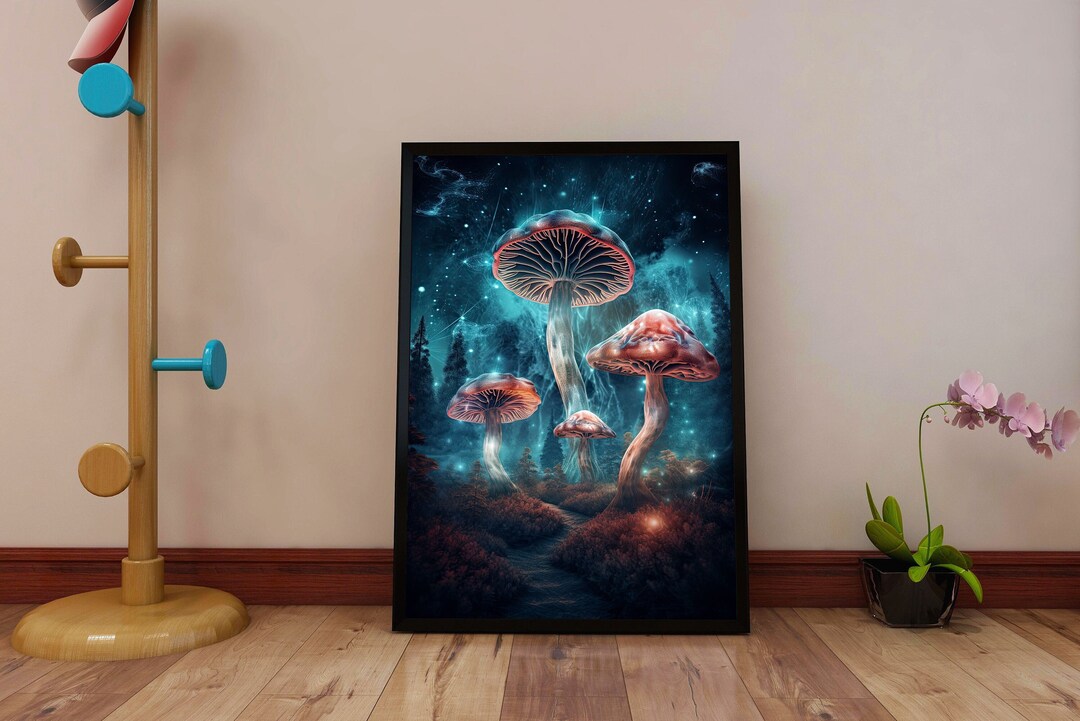 Take A Journey Psilocybin Mushrooms Poster Psychedelic Wall Art Magic ...