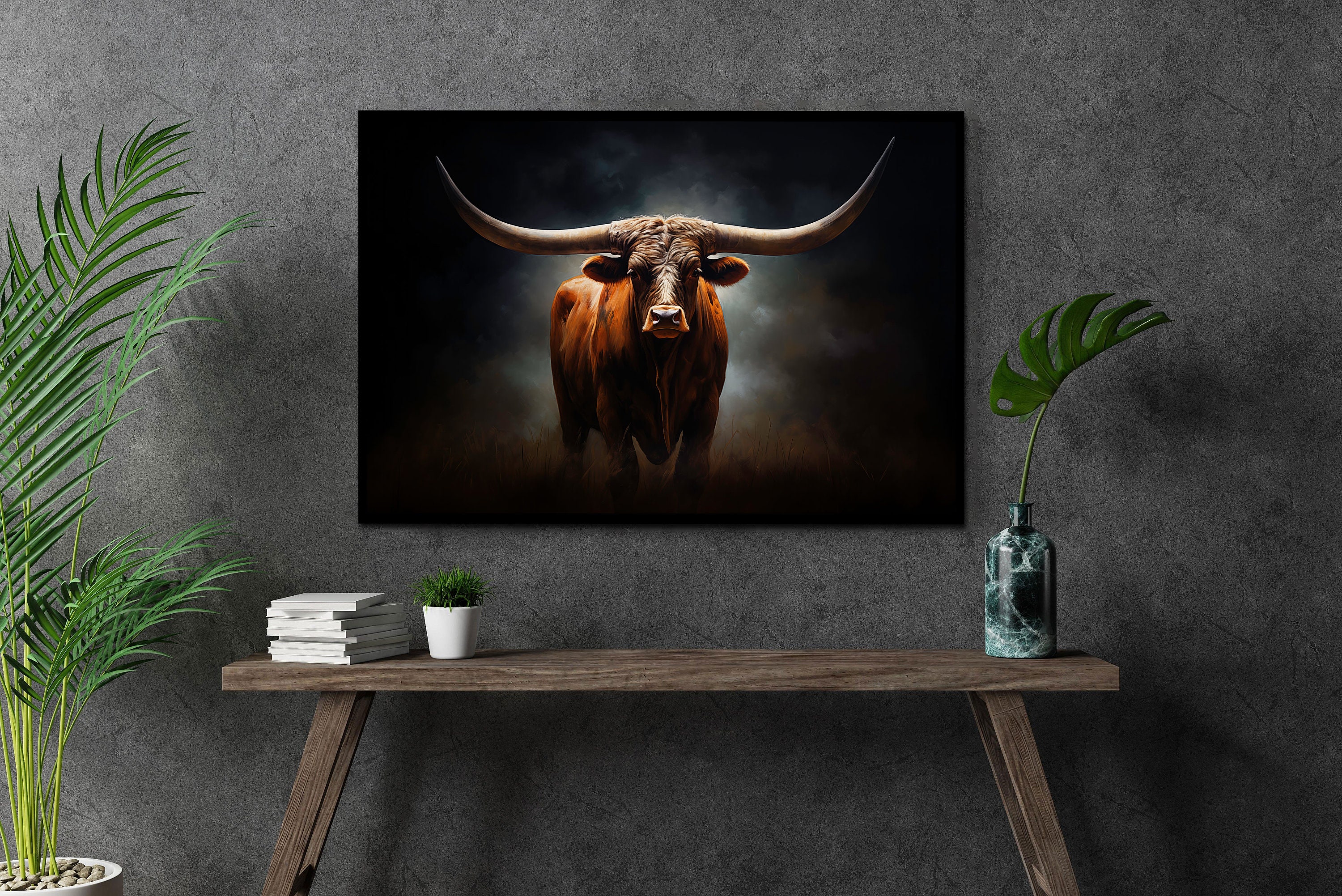 Texas Longhorn Poster - Western Art - Cowboy Ranch Decor - Rustic ...
