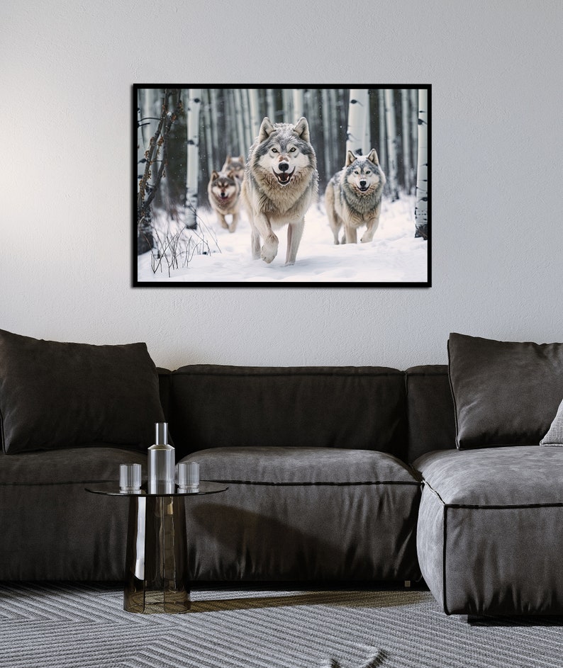 Wolf Pack Wolf Poster Wolf Wall Art Animal Art Wolf Print Art Animal ...