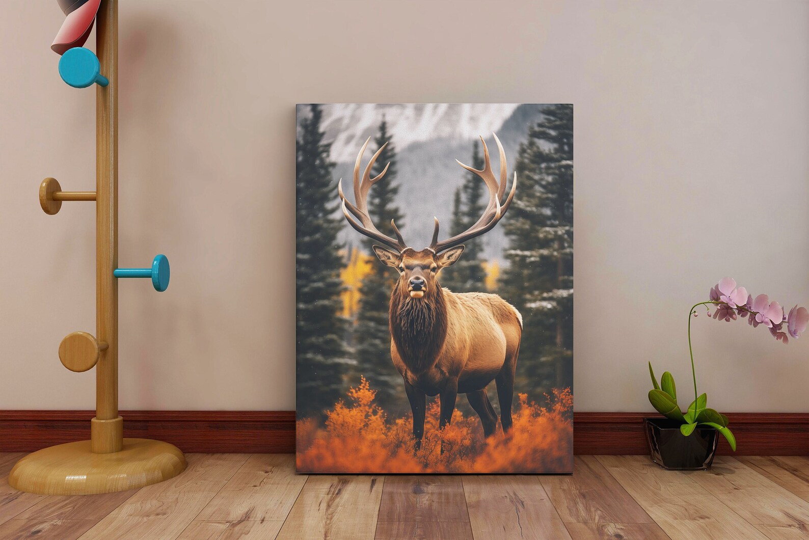 Bull Elk in the Fall Canvas Bull Elk Wall Art Bull Elk Print Art Elk ...