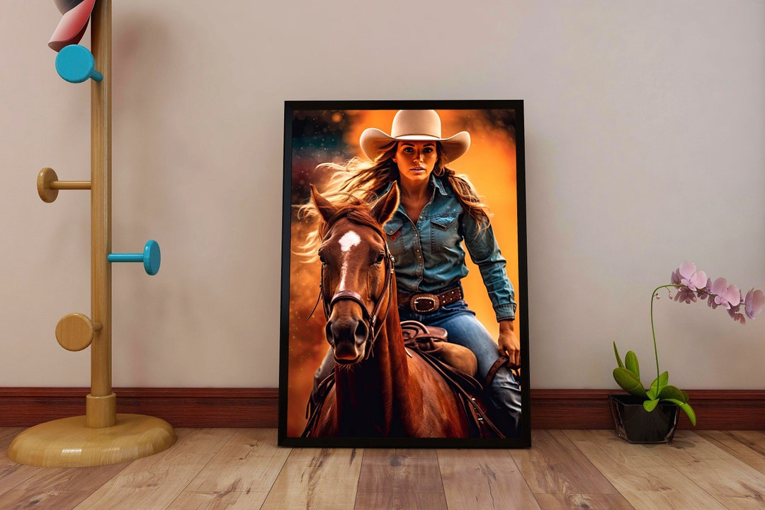 Cowgirl Cowgirl Poster Cowgirl Wall Art Western Art Cowgirl Print Art ...