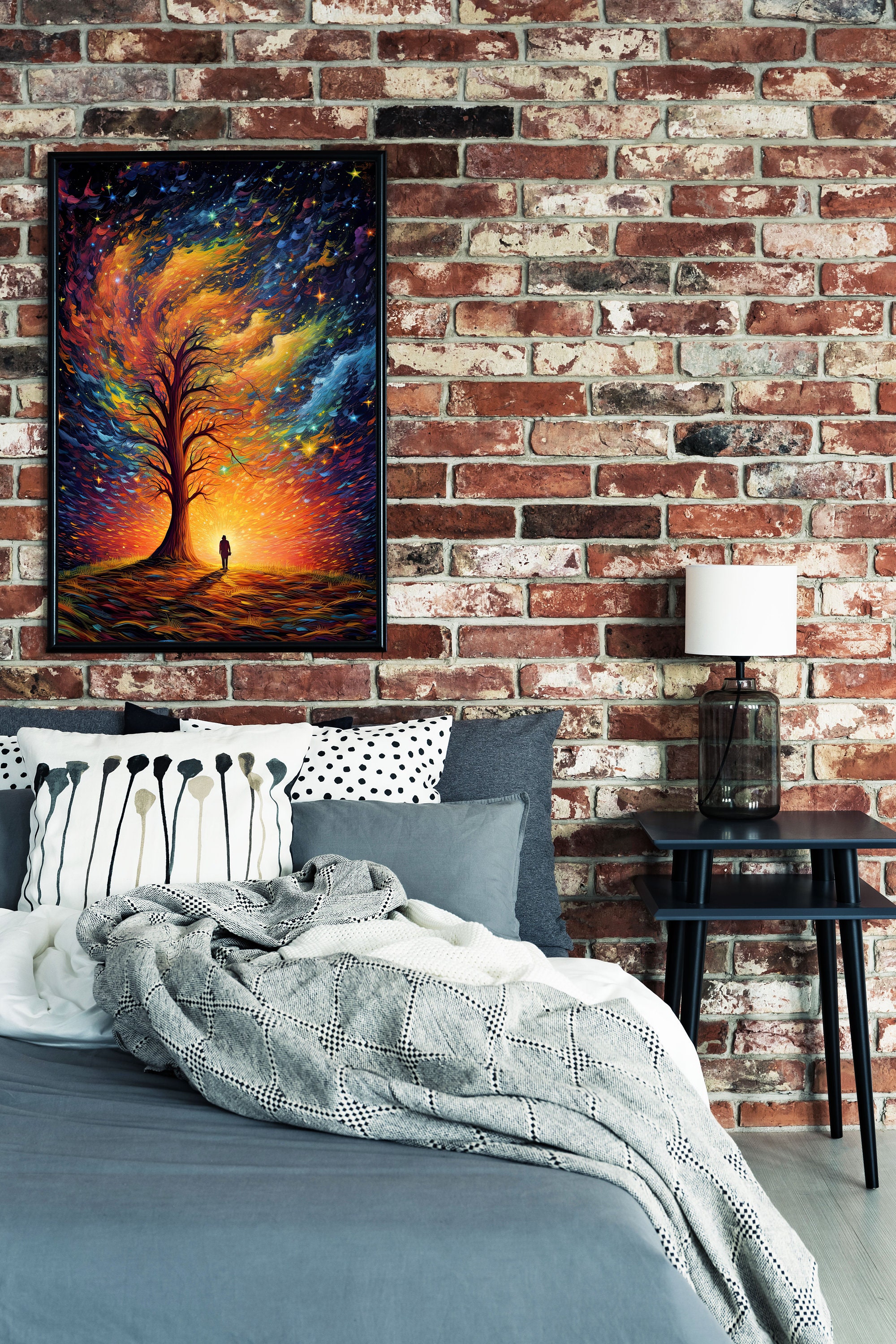 Trippy Night Trippy Poster Trippy Wall Art Trippy Print Psychedelic ...