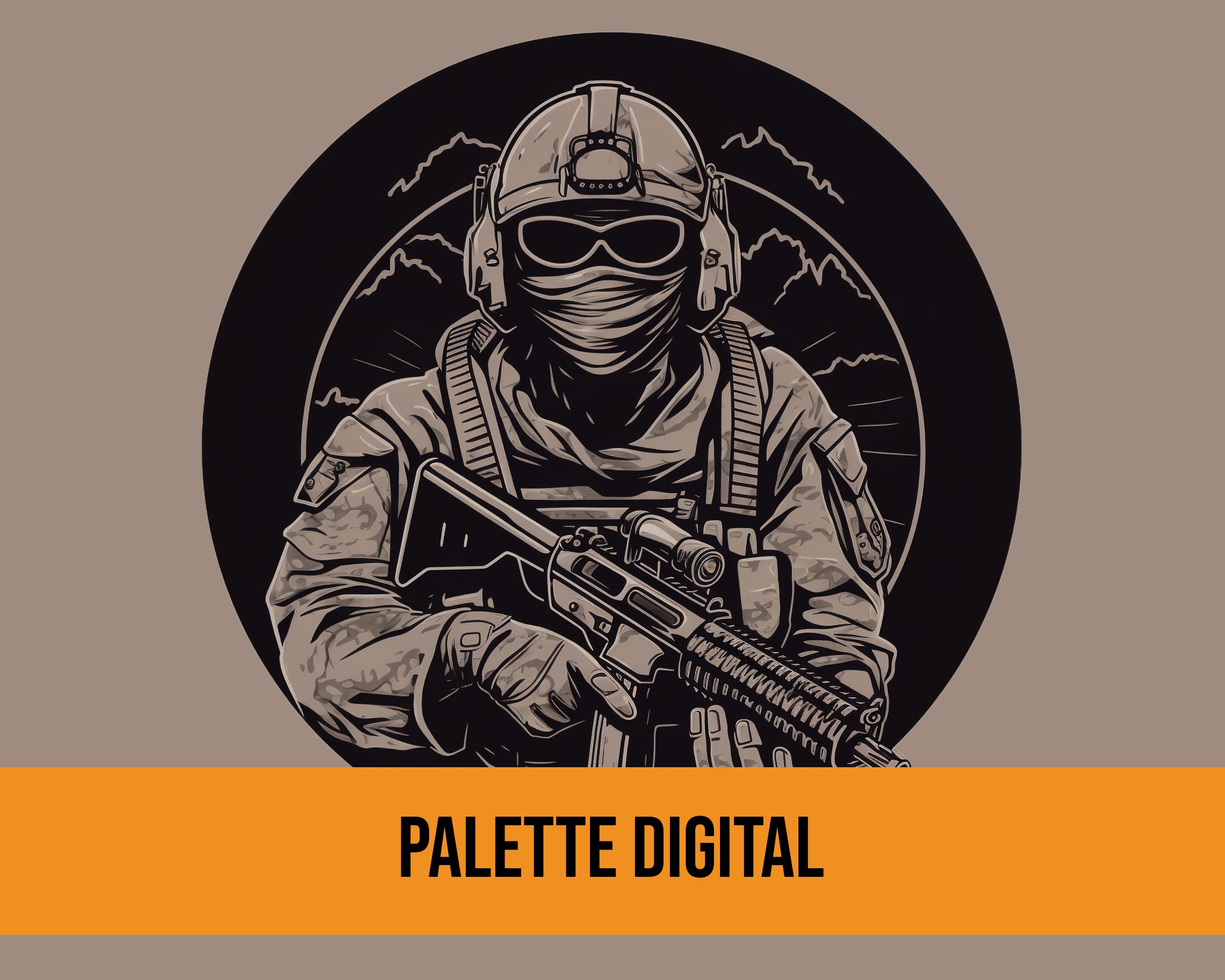 Cool Special Ops Commando Logo Gaming Logo Design PNG - Etsy