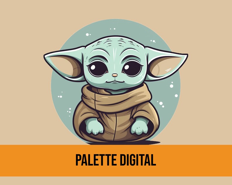 Cool Baby Yoda Logo / Gaming Logo Design / Formato PNG / Descarga ...