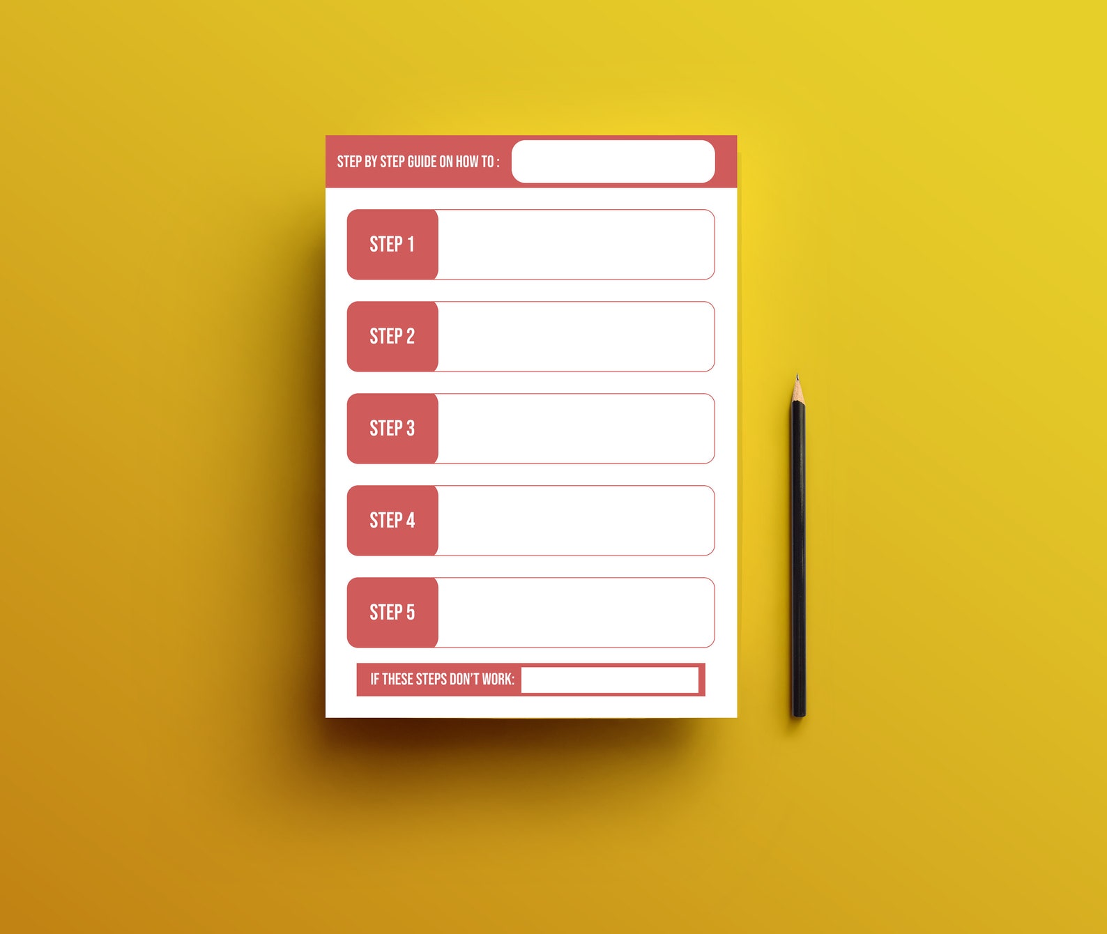 Printable Step by Step Guide Templates Bundle | Minimalist Colorful ...