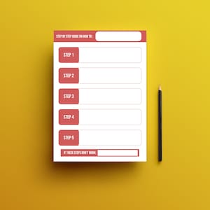 Printable Step by Step Guide Templates Bundle | Minimalist Colorful ...