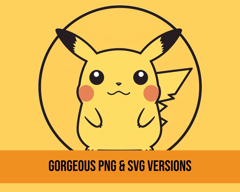 Cool Pikachu Logo | Gaming Logo Design | PNG & SVG | Instant Download ...