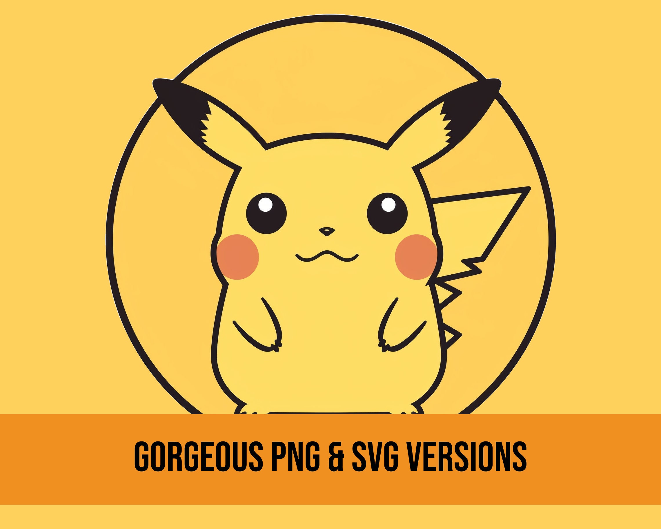 Cool Pikachu Logo | Gaming Logo Design | PNG & SVG | Instant Download ...