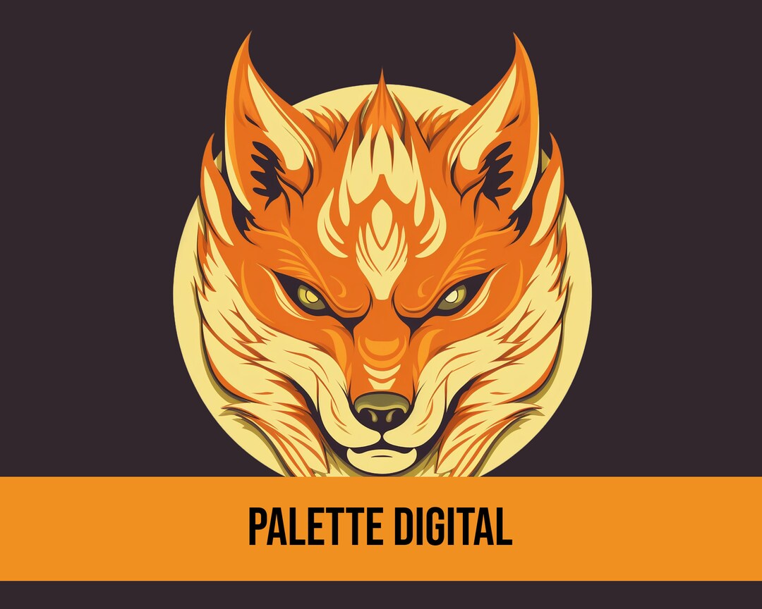 Cool Fire Fox Logo Gaming Logo Design PNG Format Instant Download ...