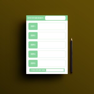 Printable Step by Step Guide Templates Bundle | Minimalist Colorful ...