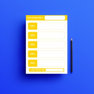 Printable Step by Step Guide Templates Bundle | Minimalist Colorful ...