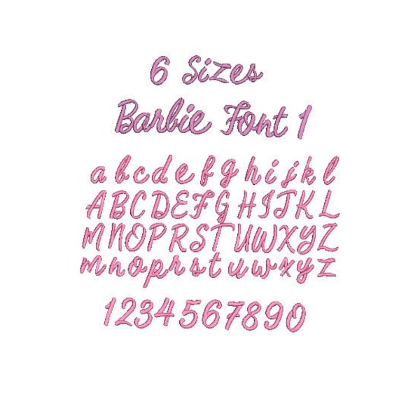Barbie Name Font - Etsy