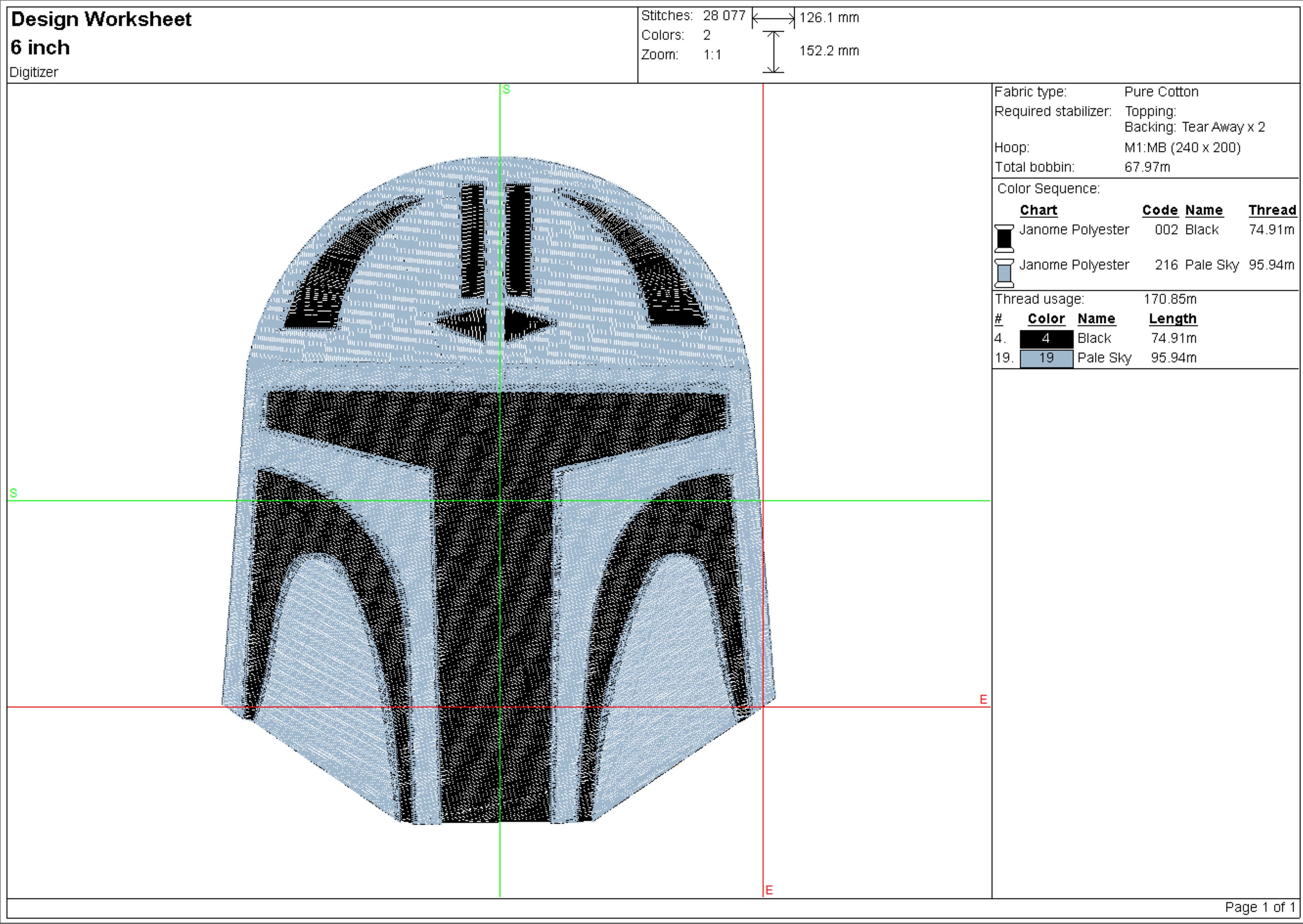 Mando Embroidery Design Mandalorian Digitized File Embroidery - Etsy