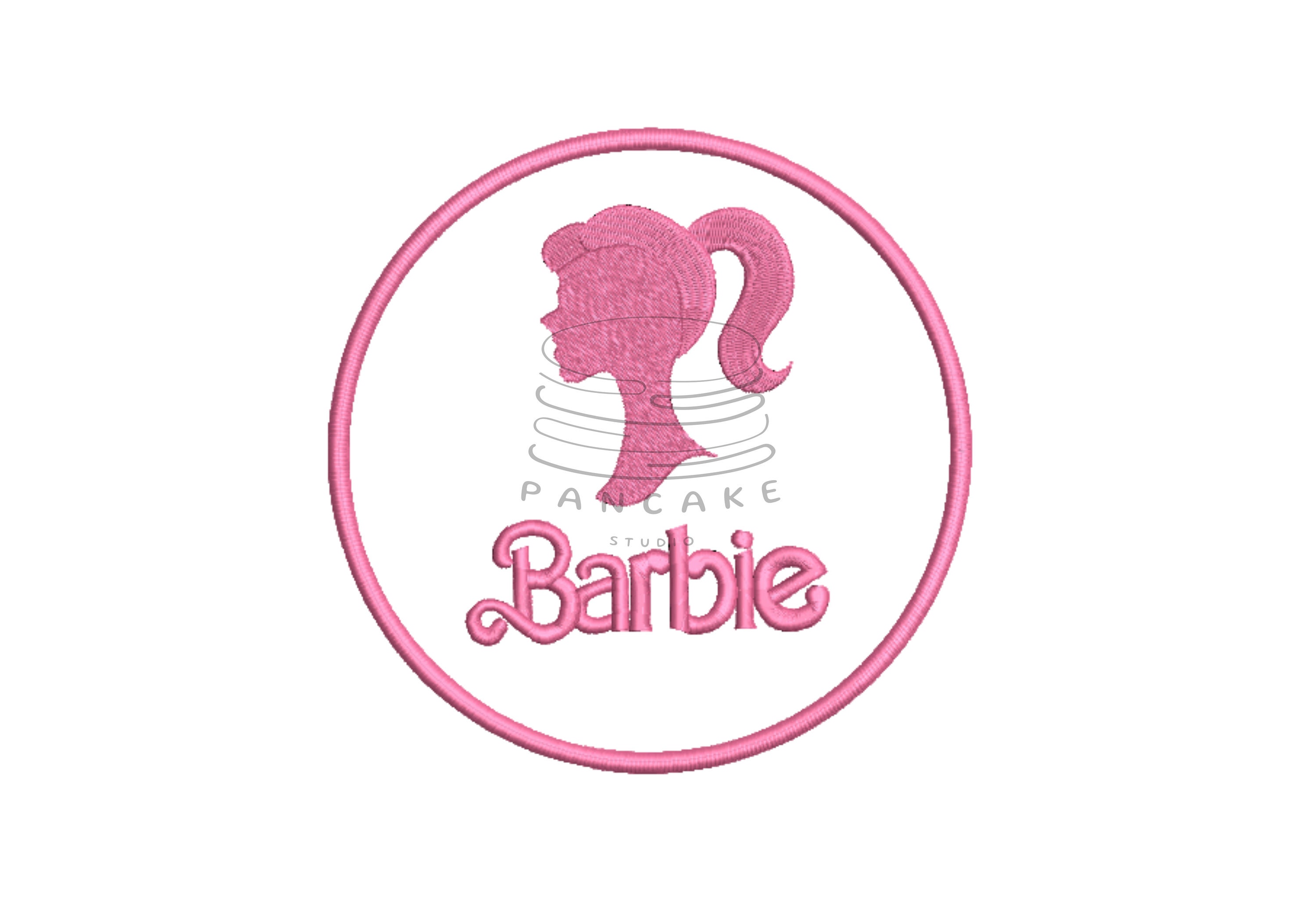 Barbie Embroidery Design Logo Pink Lady Grils Sleepover - Etsy