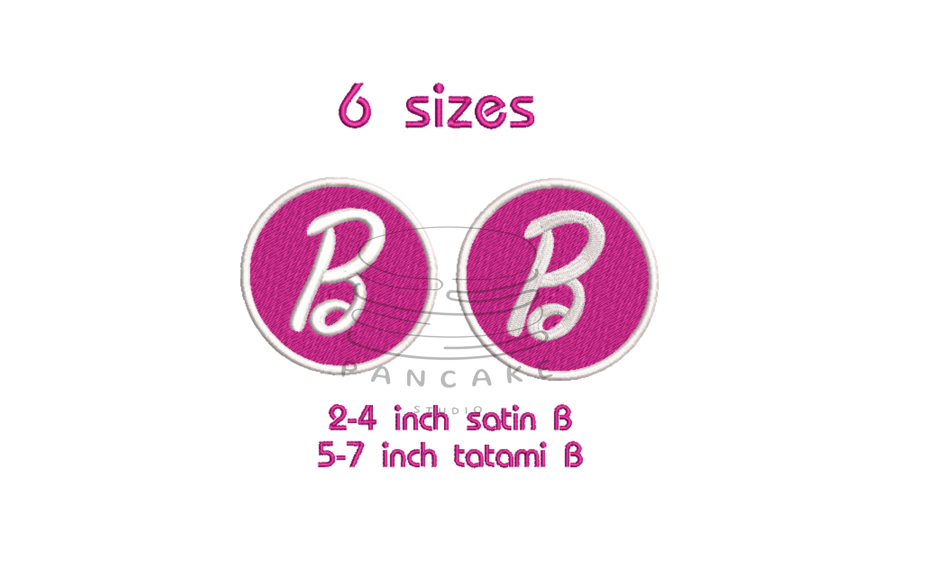 Barbie Embroidery Design Logo Monogram Pink Lady Grils - Etsy