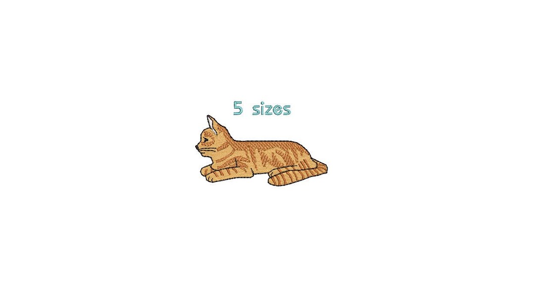 Trendy Funny Kitty Embroidery Pattern File Digitized Cat Cute Design ...