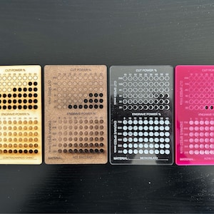 Laser Test Files | Material Test Card Lightburn | Cut & Engrave Test ...