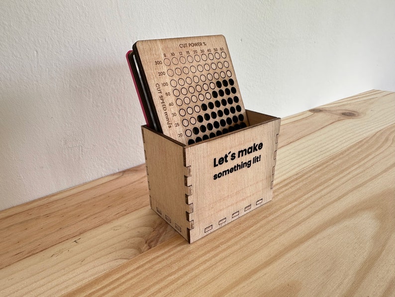 Laser Test Files Box Organizer Material Test Storage Box - Etsy Australia