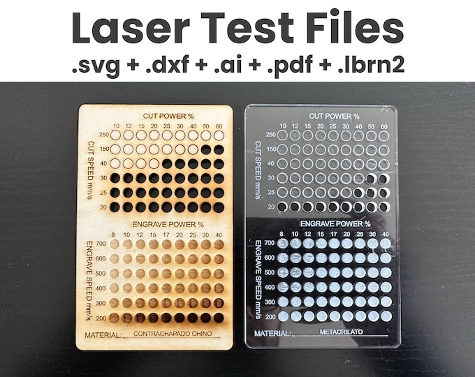 Laser Test/lightburn File/power Scale/power Test - Etsy Canada