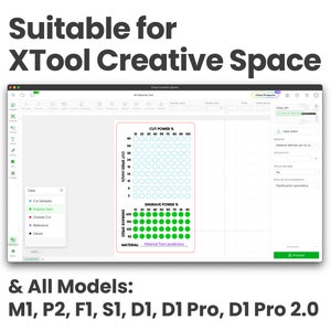 Xtool Test Files, Xtool Material Test, Xtool Creative Space Laser Test ...
