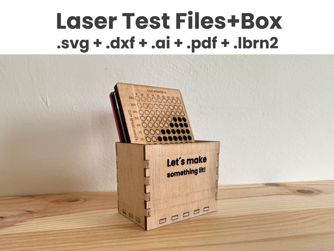 Laser Test Files Box Organizer Material Test V2 Storage Box