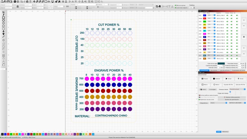 Laser Test Files | Material Test Card Lightburn | Cut & Engrave Test ...