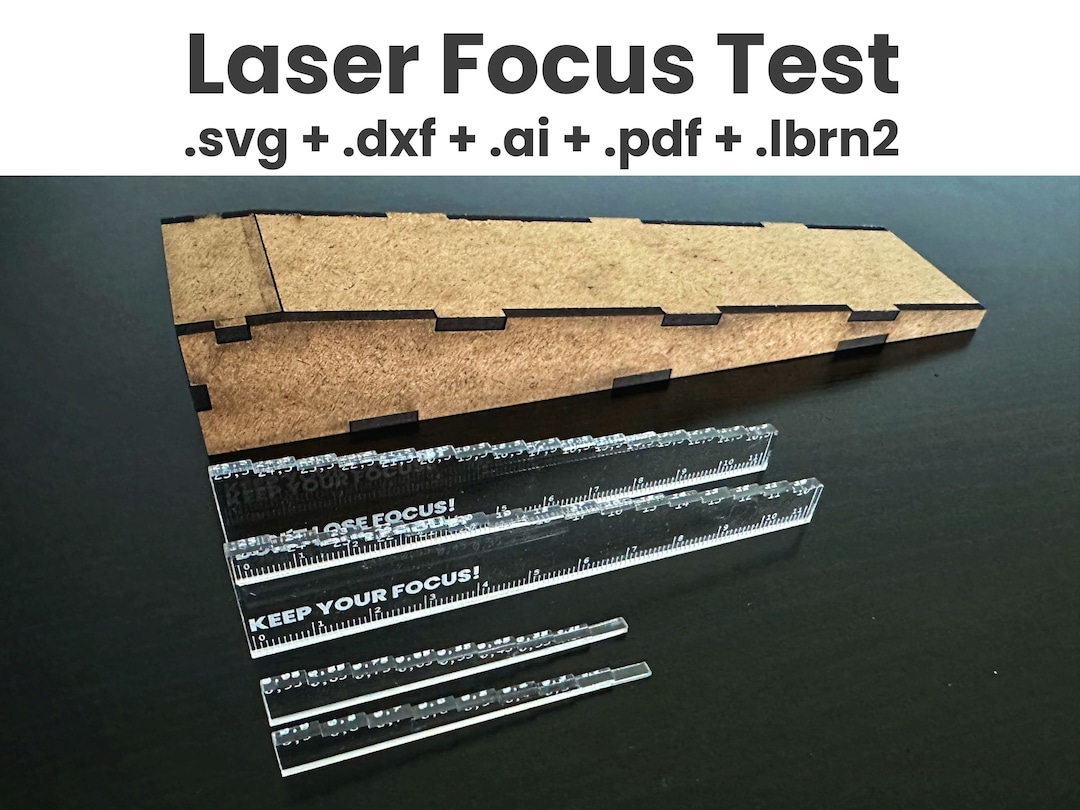 Laser Ramp Test + Rulers Files, Laser Focus Test, Laser Focal Gauge ...