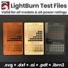Laser Test Files Pack, Lightburn Material Test Files, Laser Engraving ...