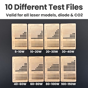 Laser Test Files Pack, Lightburn Material Test Files, Laser Engraving ...