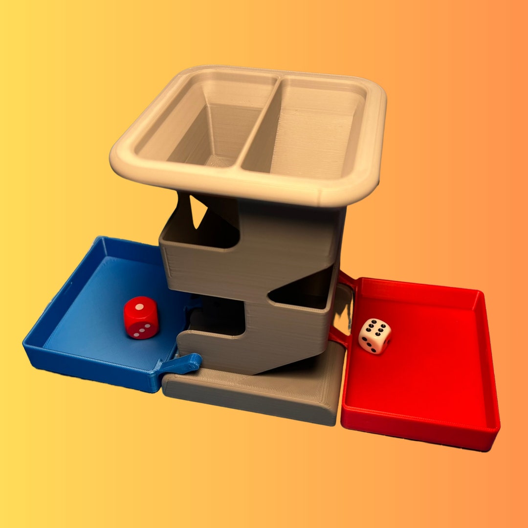 Dice Tower for 2 Dice! Masterfully Rolled! Colors Freely Selectable! - Etsy